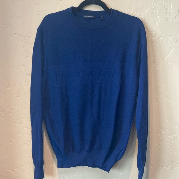 Porsche Design | Sweaters | Porsche Design Navy Blue Logo Sweater ...